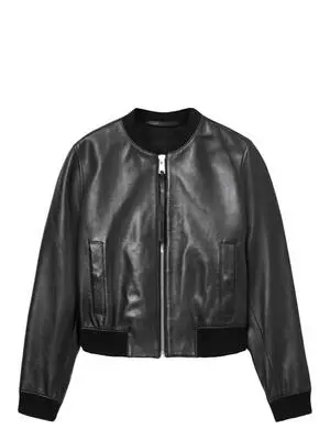 ALLSAINTS Orten Leather Bomber Jacket - Black