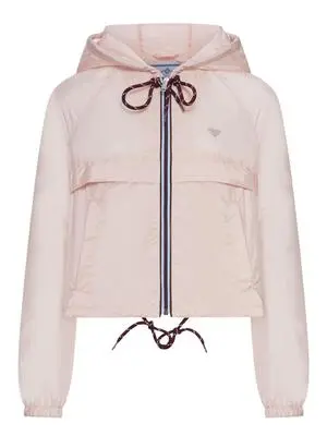 Prada Zip-up Hooded Jacket - Snow Pink