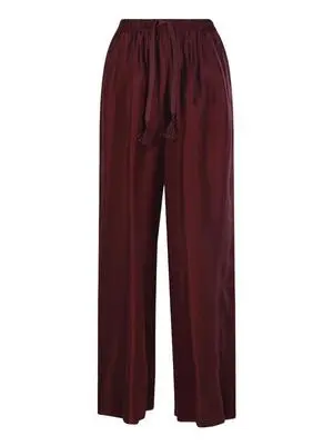 FORTE_FORTE Forte Forte Elastic Waist Wide-Leg Pants Ruby