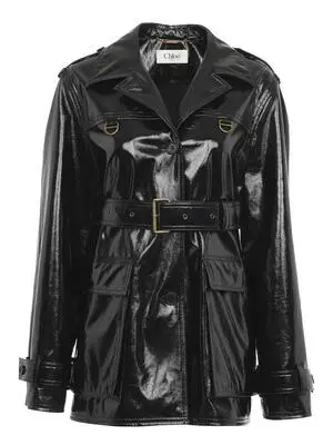 CHLOÉ Chloé Belted Glossy Finish Jacket