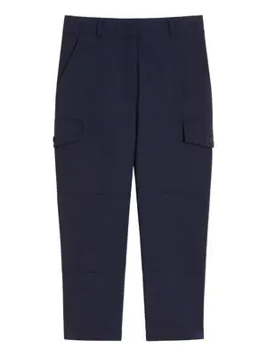 Max Mara Aprile Cropped Trousers - Navy Blue