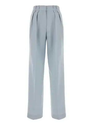 JIL SANDER Gabardine Tailored Trousers - Light Blue