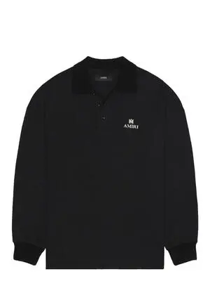 Amiri Logo-print Polo Shirt - Black