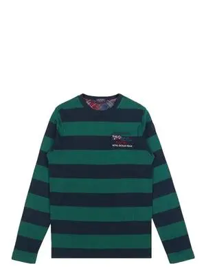 PAUL  SHARK Striped Logo Long-sleeved T-shirt - Blue