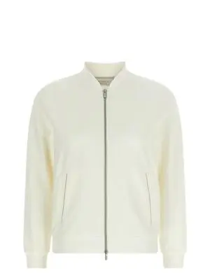 Peserico Zip Up Sweatshirt - White