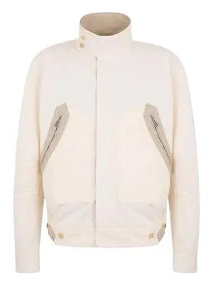 Dsquared2 Zip Pocket Stand Collar Jacket - White