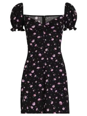 Dolce & Gabbana Floral Puff Sleeve Dress - Multi-colored