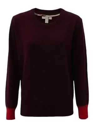Burberry Round Neck Long Sleeve Sweater - Black