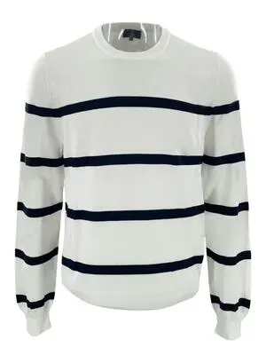 Dunhill Striped Long Sleeve Sweater - White