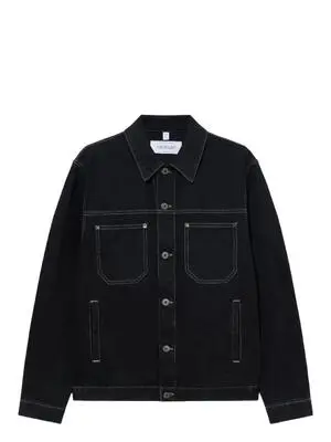 Off-White Half Arrow Relaxed Fit Denim Jacket - Black Stone