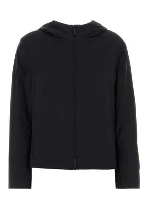 Herno Zip-up Hooded Jacket - Black