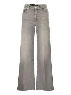 7 For All Mankind 7 For All Mankind Lotta High-Waist Flared Jeans Gray