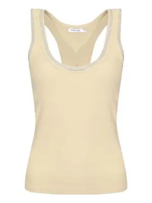 Patrizia Pepe Embellished Racerback Knitted Top - Nude