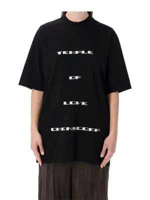 Rick Owens Short Sleeve Crewneck T-shirt - Black