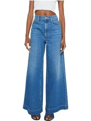 MOTHER Trousers With Belt Loops - Blue