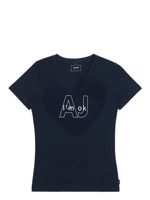 Emporio Armani Printed Crewneck T-shirt - Black