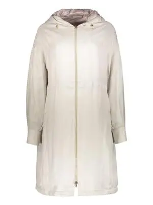 Herno Hooded Zip-up Coat - Beige