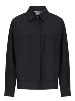 Max Mara Flap-pocket Long-sleeve Shirt - Black