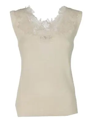 Ermanno Scervino Lace Vest - Nude