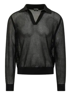 TOM FORD V-neck Knit Pullover - Black