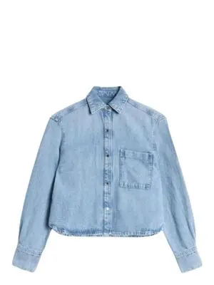7 For All Mankind Indigo Linen Ivy Shirt - Light Blue