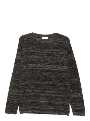 ROBERTO COLLINA Round Neck Long Sleeve Sweater - Moro