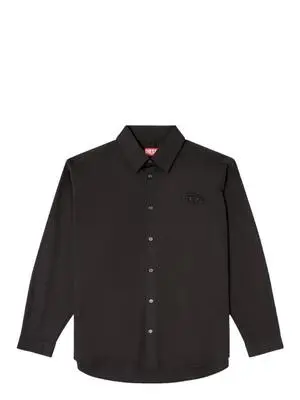 DIESEL® S-simply-gsbh Logo-embroidered Shirt - Black