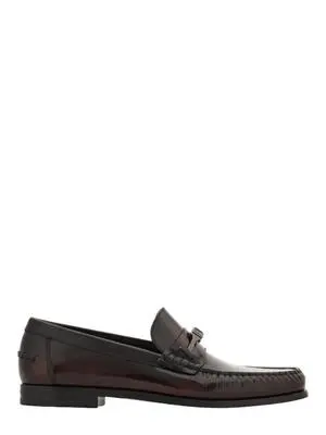 FERRAGAMO F Buckle Loafers - Black