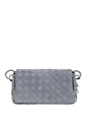 Bottega Veneta Woven Design Shoulder Bag - Gray
