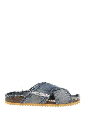 DIESEL® D-woodstock Crossover Denim Slides - Medium Blue