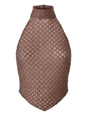 Missoni Spiderweb Knit Halter Top - Brown