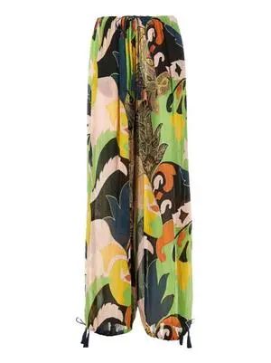Etro Paisley Print Wide-leg Pants - Multicolor