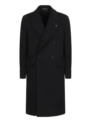 Tagliatore Double Breasted Long Sleeved Coat - Black
