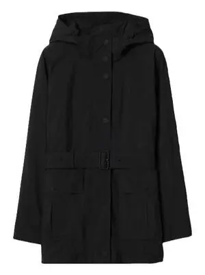 BURBERRY Burberry Nylon Hooded Jacket With Belt