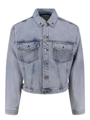 ENTIRE STUDIOS Shrunken Denim Jacket - Gray