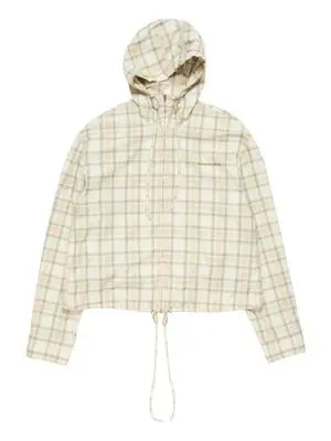 Acne Studios Checked Hooded Jacket - Green/orange