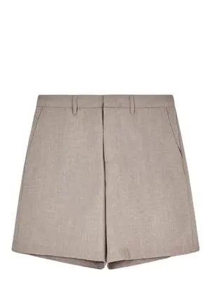 Emporio Armani Technical Seersucker Shorts - Beige