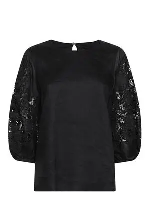 Max Mara Ordine Broderie Anglaise T-shirt - Black