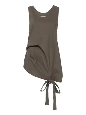 UMA WANG Sleeveless Round Neck Vest - Grey