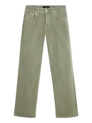 7 For All Mankind Calie Straight Ankle Jeans - Military Green