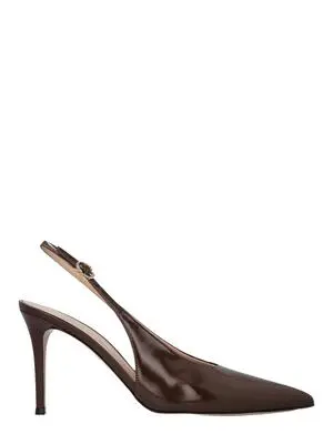 GIANVITO ROSSI Robbie Pointed Toe Slingback Pumps - Green