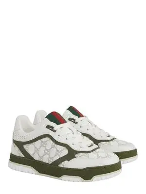 Gucci Gucci Re-Web Sneakers White And Forest Green