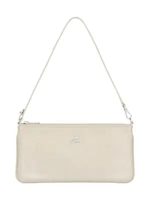 COURREGES Courreges Logo-Plaque Zipped Pouch Mastic Grey