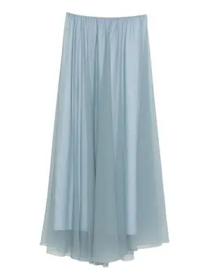 FORTE_FORTE Tiered Midi Skirt - Blue