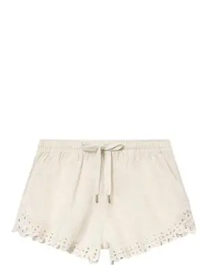 Isabel Marant Étoile Isabel Marant Etoile Balyme Embroidered Shorts White