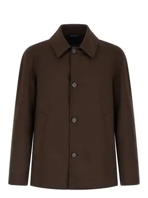 Herno Button-up Long-sleeved Jacket - Black