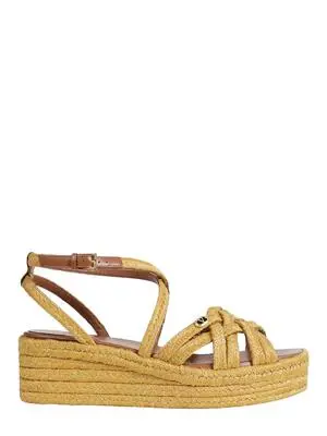 Valentino Garavani Espadrille Wedge Sandals - Yellow
