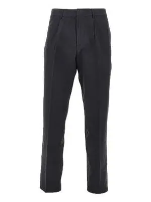 Emporio Armani Tailored Cotton Pants - Black