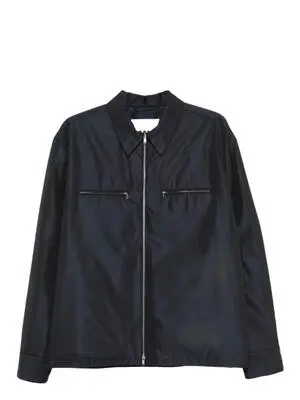 JIL SANDER Padded Shirt Jacket With Front Zipper - Black