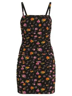 Dolce & Gabbana Floral Print Ruched Dress - Multi-colored